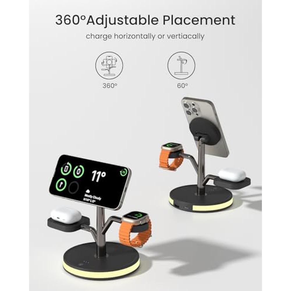 3 in 1 Charging Station for Apple Devices, Fast Charging Magsafe Charg ...