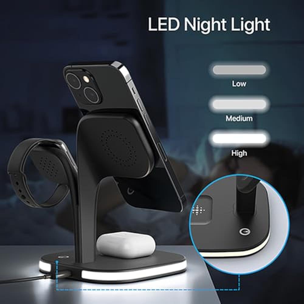 3 in 1 Wireless Charging Station for Apple Magsafe Charger Stand,Magne ...