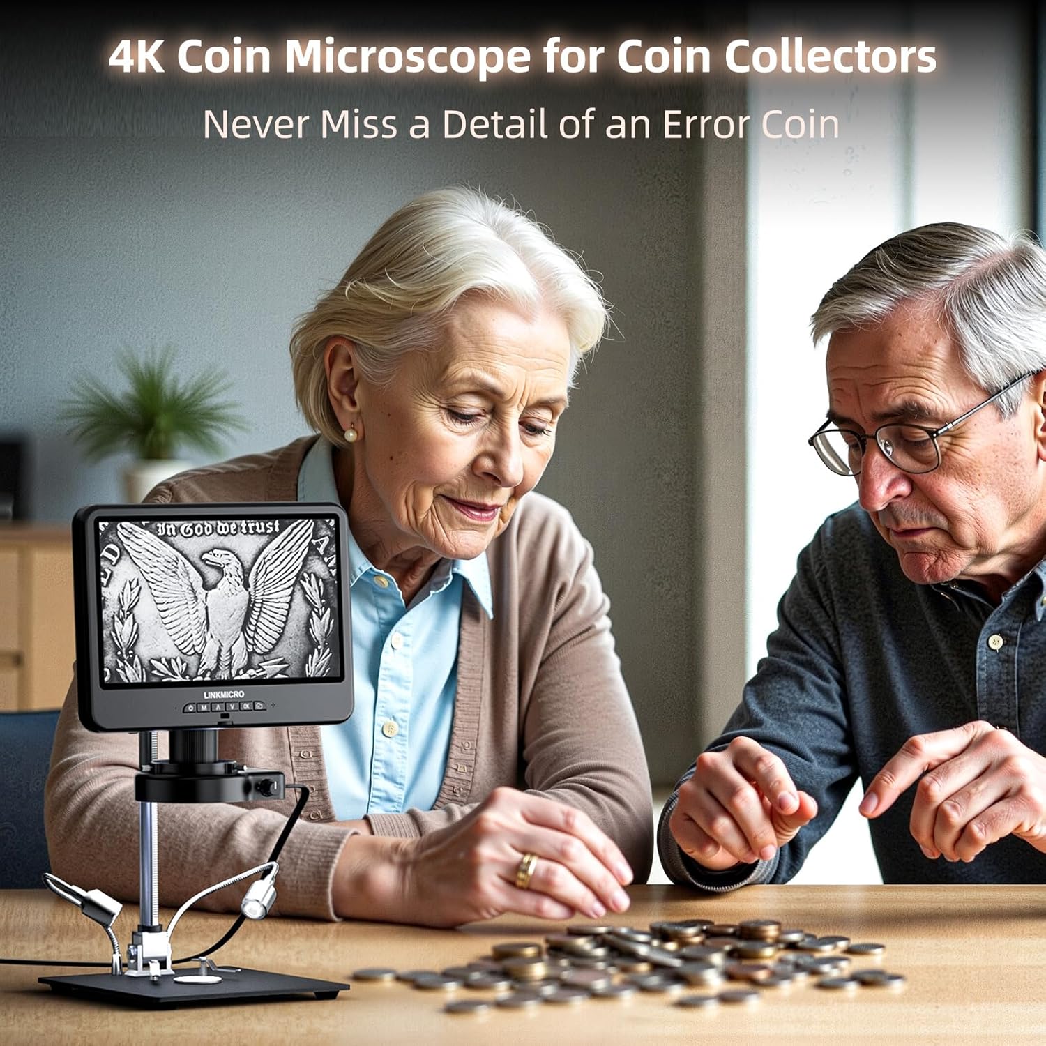 4K 30FPS 10.1'' HDMI Digital Microscope with Screen for Soldering LM20 ...