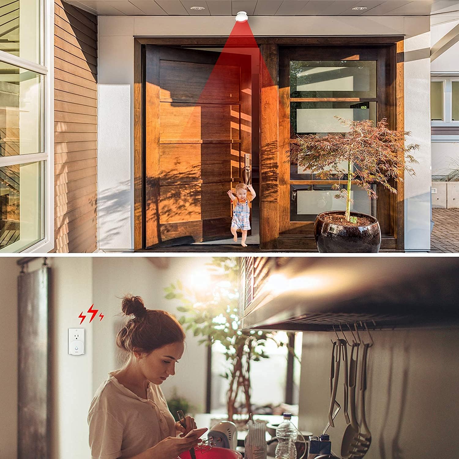 Wireless Motion Sensor Door Chime: Business Entry Doorbell Indoor Moti ...