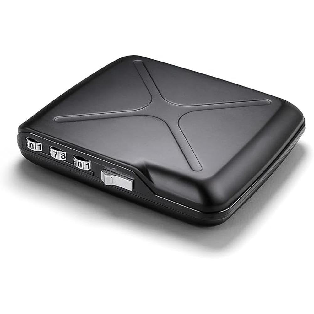 GON -DESIGNS- Aluminum code wallet, lockable with a 3 digit code, RFID ...