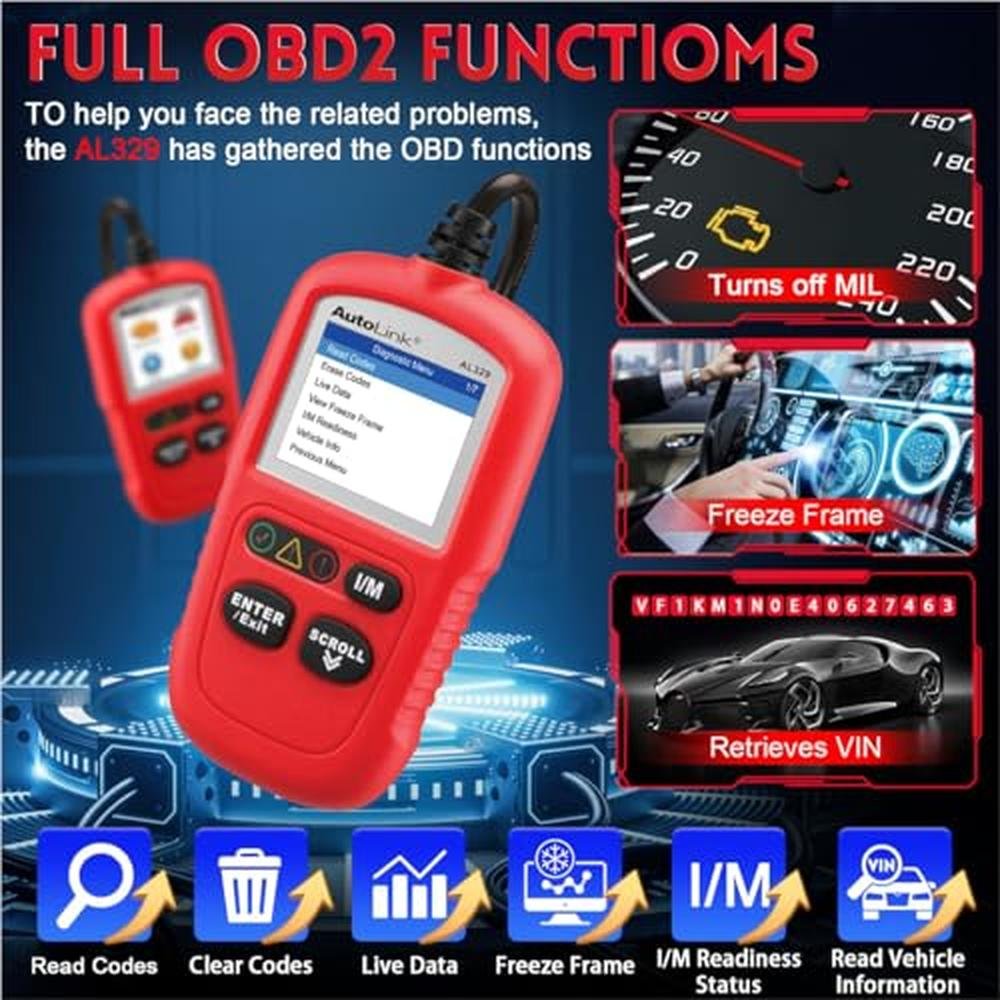 Autel Autolink Al329(Upgraded AL319) Code Reader OBDII Scanner ...