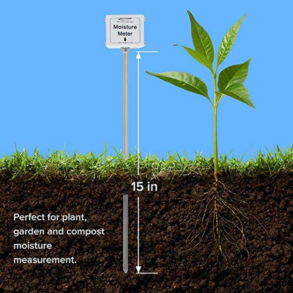 Garden Moisture Meter | Reotemp 15-Inch Premium-Grade Garden and ...