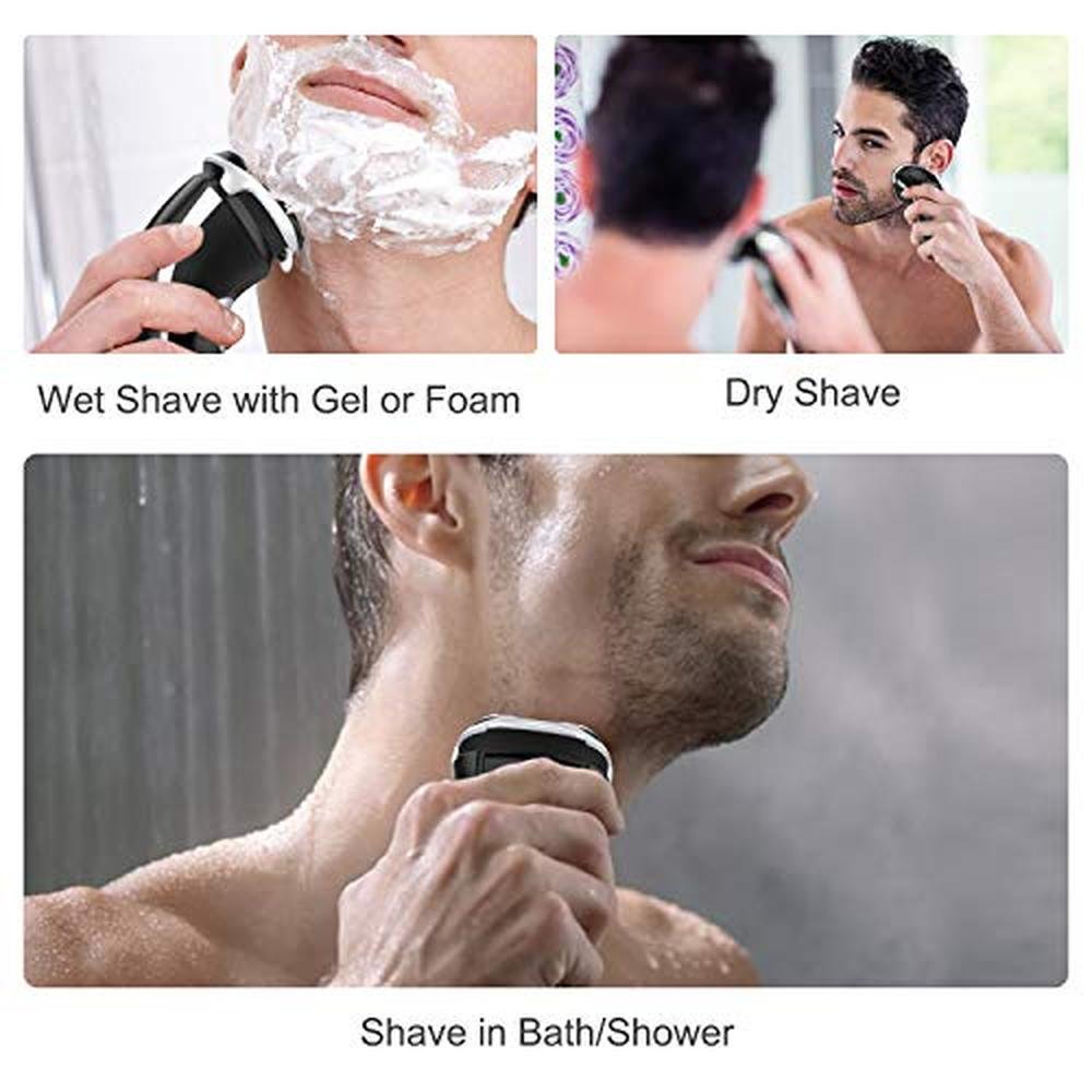 Men's Electric Shaver - MAX-T Corded and Cordless Rechargeable 3D Rota ...
