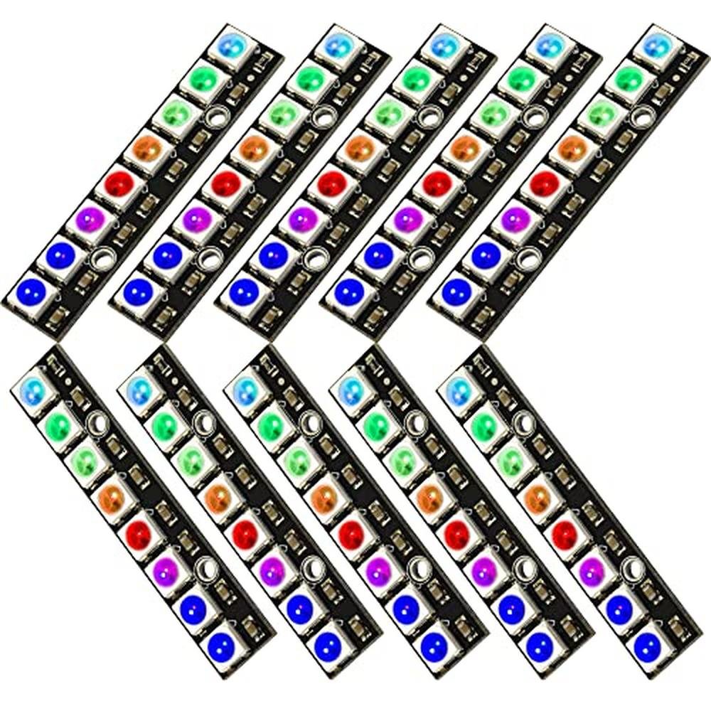 10pcs WS2812 5050 LED Light Stick 8 Bit RGB LEDs with Integrated Drive ...