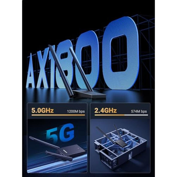 High-Performance WiFi 6 Adapter for Desktop PC | UGREEN AX1800 WiFi 6 ...