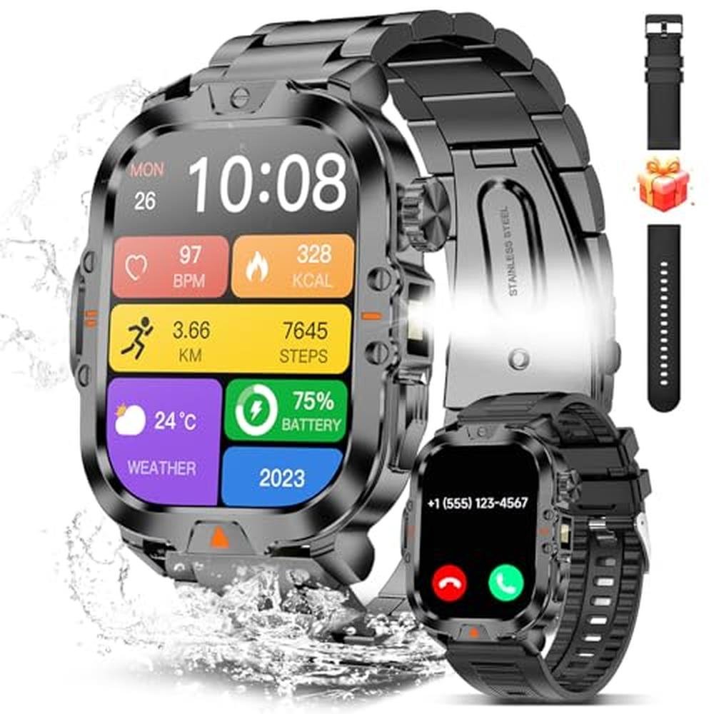 Watch Bruboses | BRUBOSES Smart Watch for Men Military Answer Make Call ...