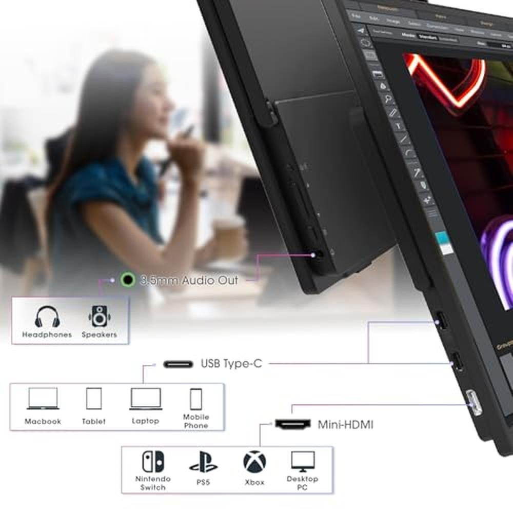 Kado Portable Monitor 15.6-inch FHD 1080p, Ultra-Slim Laptop Monitor 1 ...