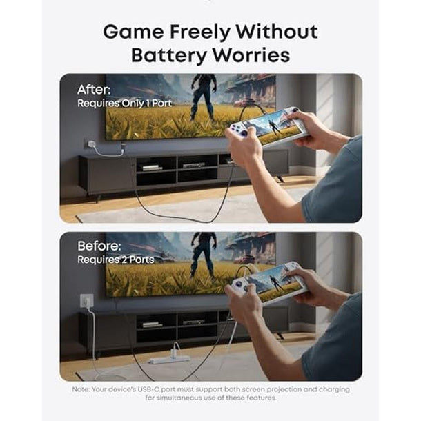 Anker Nano USB C to HDMI Cable Adapter with 140W PD Fast Charging Port ...