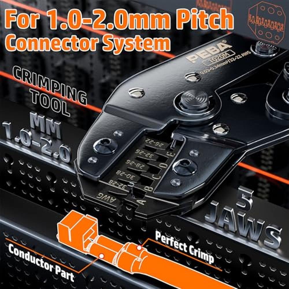 PEBA Crimping Tool and JST Connector Kit, 30 Types of 1.0mm JST-SH, 1. – Blumaple LLP