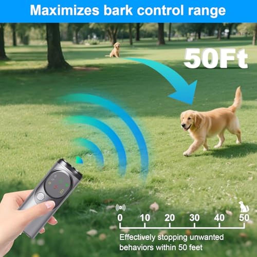 AFDLLDQM Dog Bark Deterrent Device, Anti Barking Device for Dogs, Ultr ...