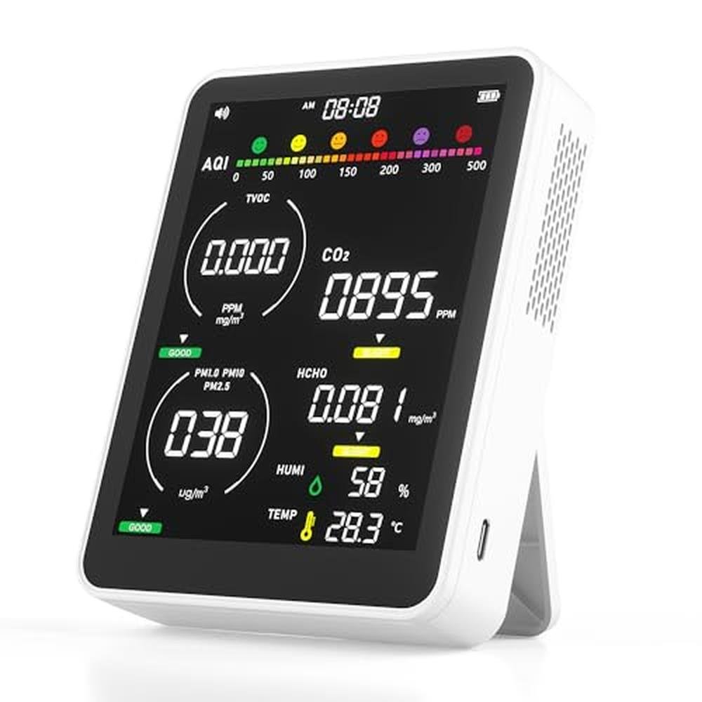 16 in 1 Air Quality Monitor Indoor-Portable Indoor Air Quality Meter w ...