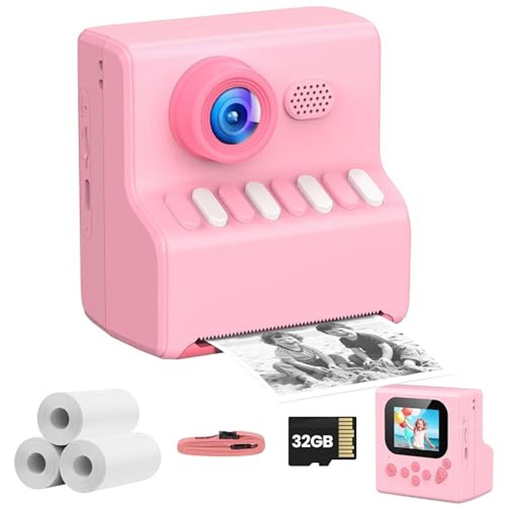 Instant Print Cameras | HODDRCCN 32G HD Kids Camera with Projector and ...