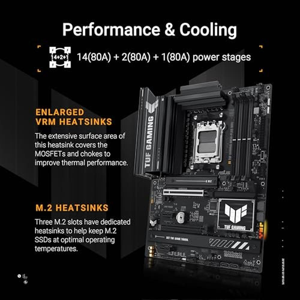 B850 Asus | TUF Gaming B850 Plus WiFi AMD AM5 Motherboard | AI-Ready ...