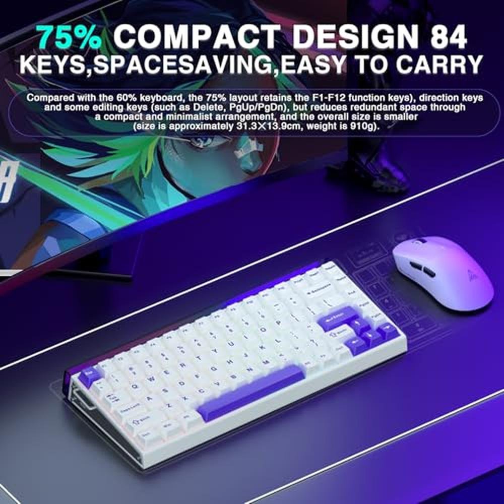 Keyboard Aula Hero 84 HE | 75% Mechanical Gaming Keyboard Wired | Rapid ...