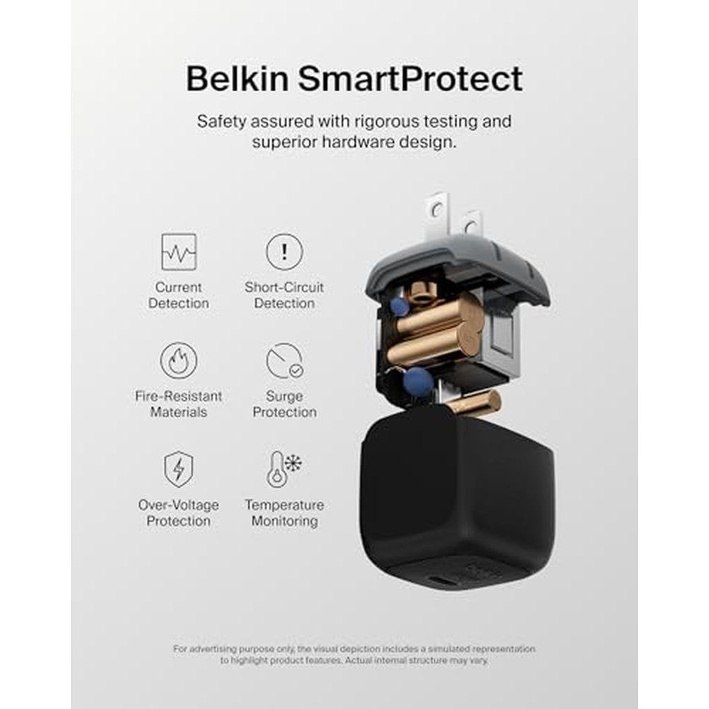 Belkin USB C Charger Block 45W - PD3.1 PPS Super Fast Charging - Samsu ...