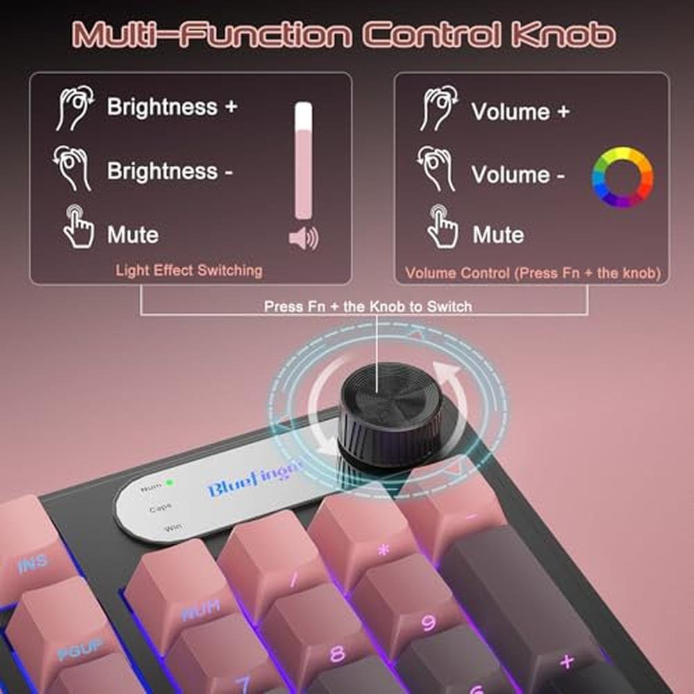 Keyboard BlueFinger | BlueFinger RGB Gaming Keyboard 98 Keys | USB ...