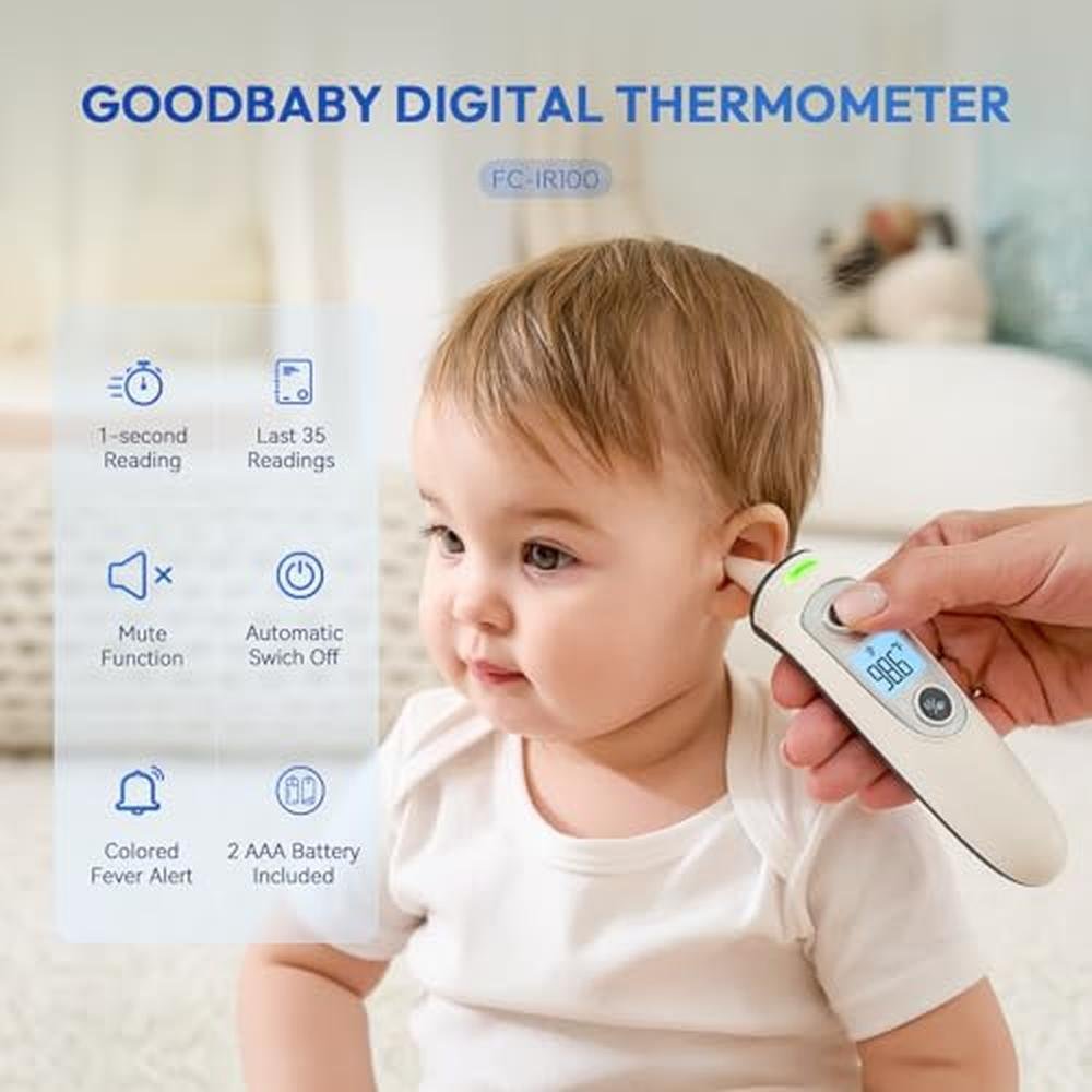 Ear Thermometer | Digital Accurate Ear and Forehead Thermometer with ...