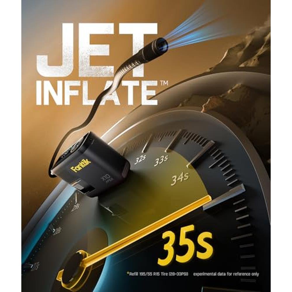 Tire Inflator | Fanttik X10 APEX Portable Air Compressor 35s Fast ...