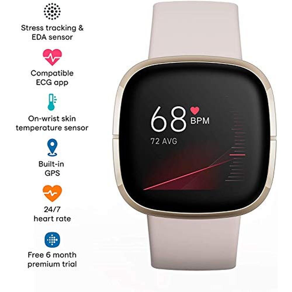 Fitbit Sense | Fitbit Sense Advanced Health Smartwatch | GPS, Bluetooth ...