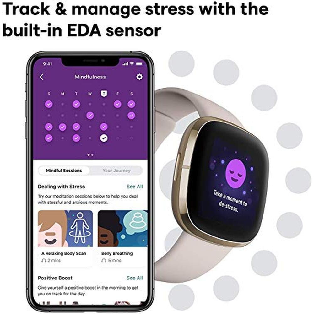 Fitbit Sense | Fitbit Sense Advanced Health Smartwatch | GPS, Bluetooth ...