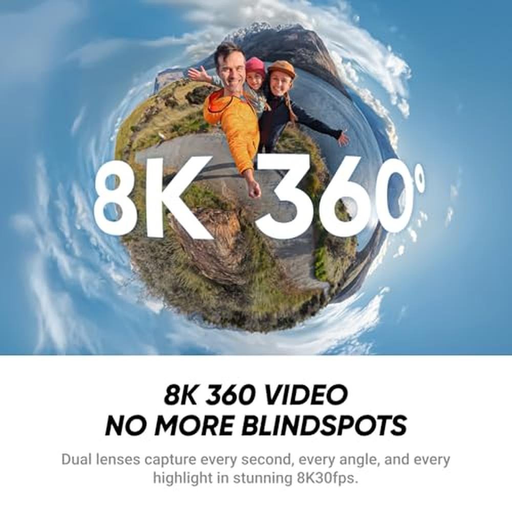 Insta360 X4 Air | 8K 360 Camera with Invisible Selfie Stick and AI ...