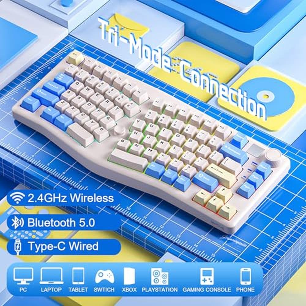 LEOBOG A75 Alice Keyboard | Tri-Mode Ergonomic Gaming Keyboard with RGB ...
