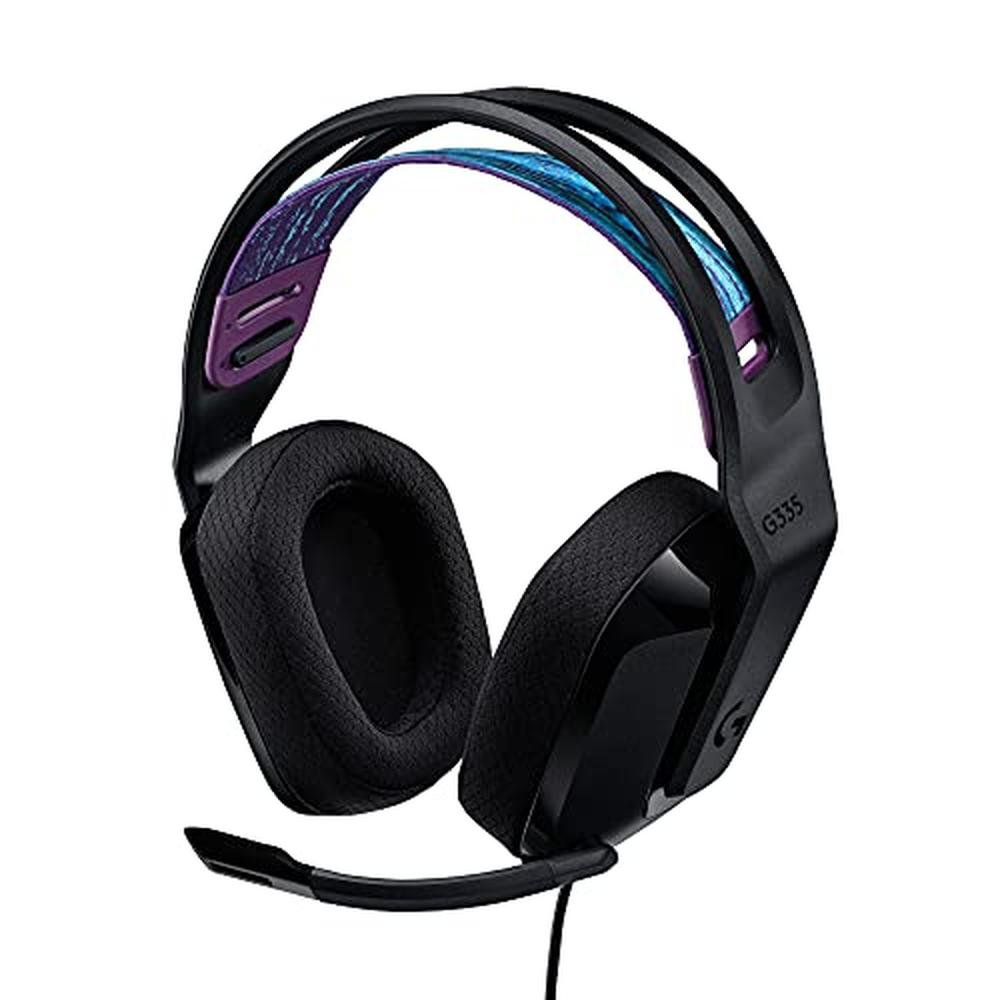 Logitech G335 Wired Gaming Headset, with Flip to Mute Microphone, 3.5m ...