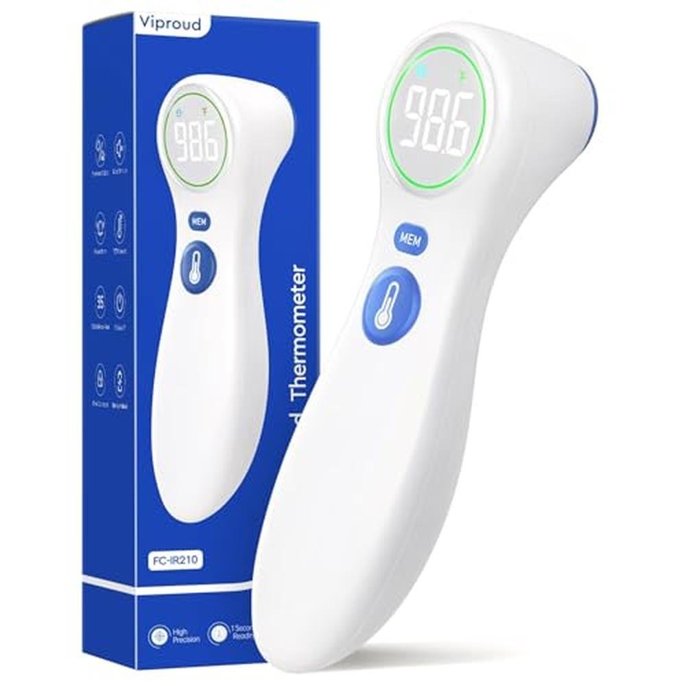 Touch Thermometer | VIPROUD FC-IR210 Forehead Thermometer | 1-Second ...