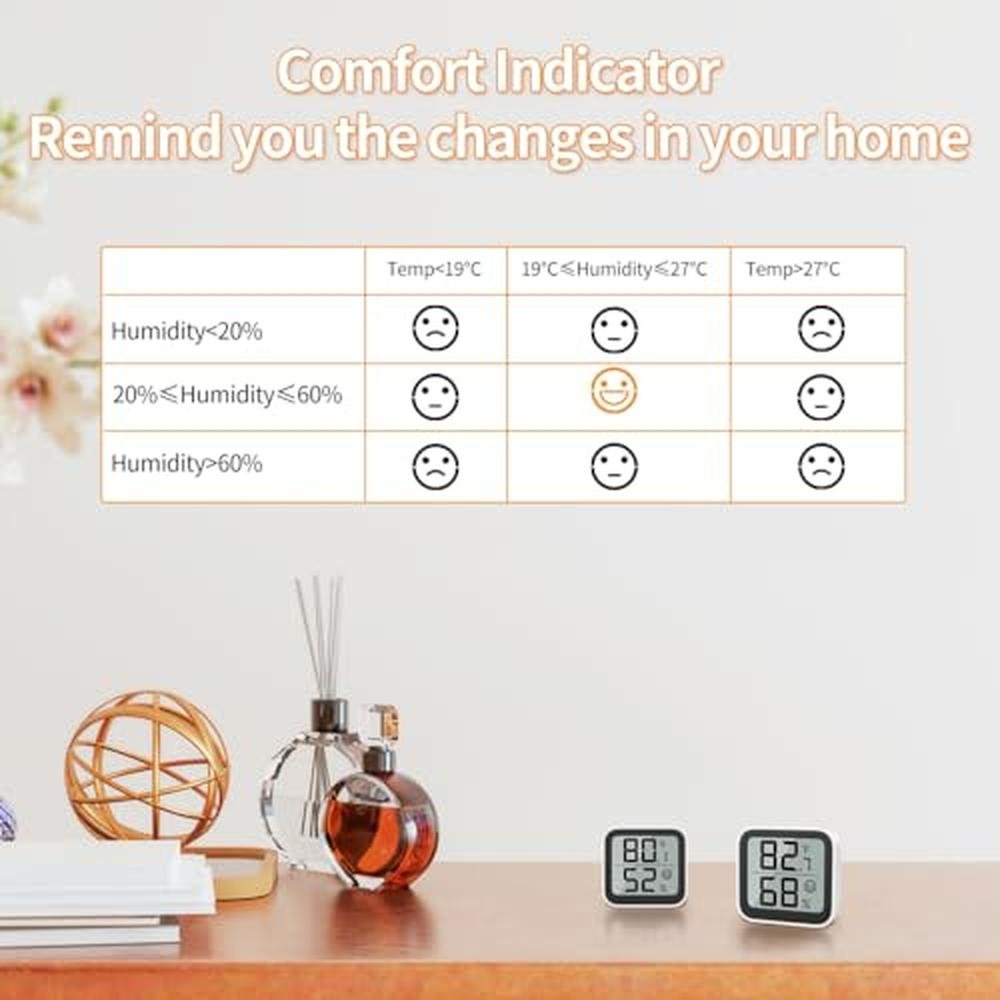 NOKLEAD Thermometer Humidity Meter Inside Mini Hygrometer Monitor Room ...