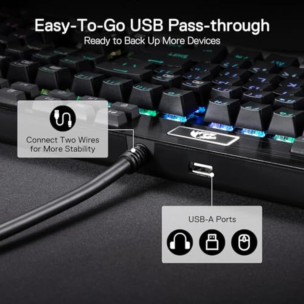 Redragon K550 RGB Gaming Keyboard, 104 Keys + 12 Macro G Keys Wired Me ...