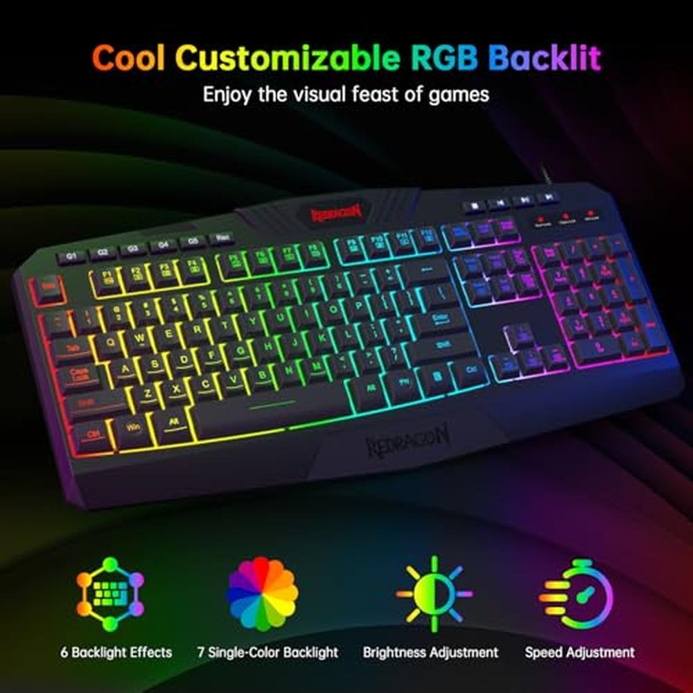 Gaming Mouse | Redragon S101 3 Wired RGB Backlit Gaming Keyboard and ...
