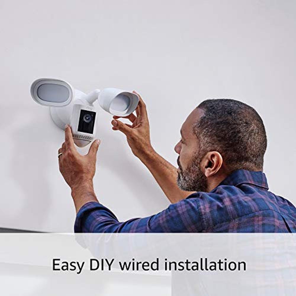 Ring Floodlight Cam Wired Pro, Home or business security, Retinal 2K V ...