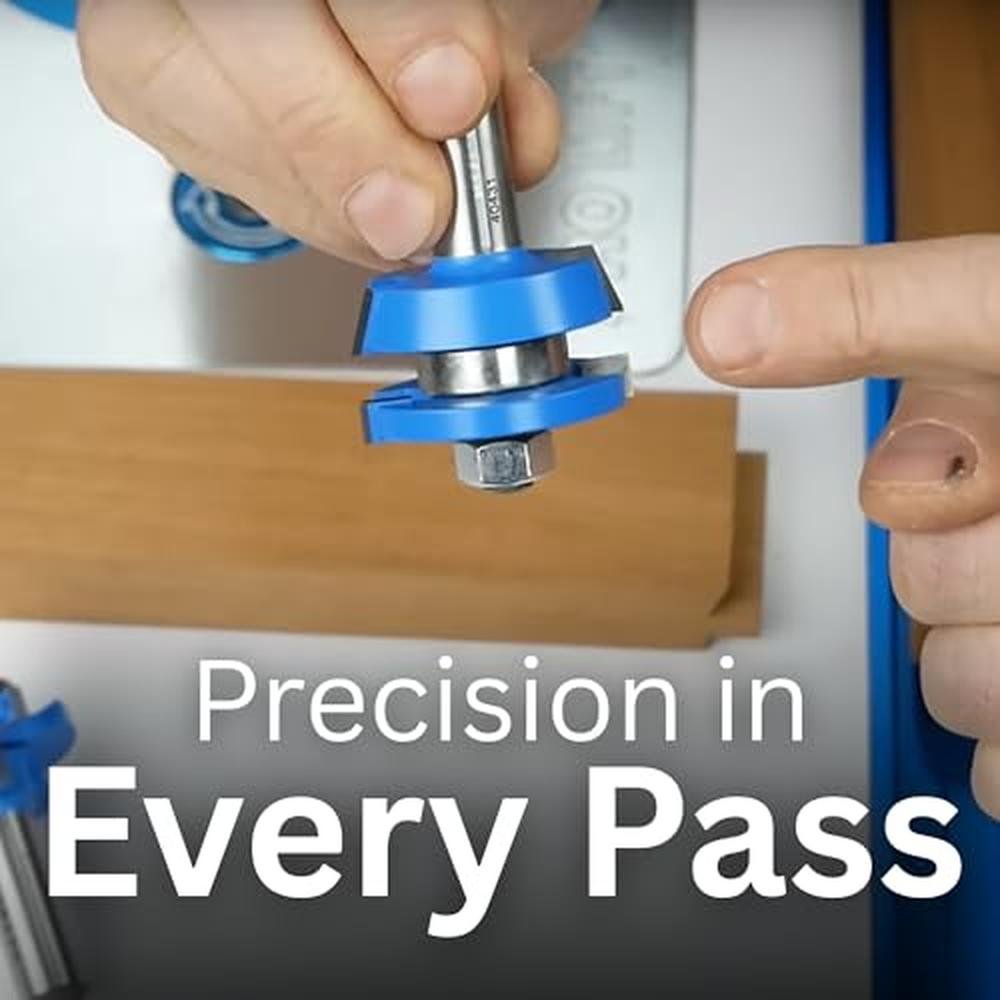 ROCKLER Shaker Rail & Stile Router Bits 1/2 Shank (Set of 2) Precision ...