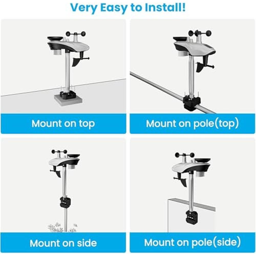 Sainlogic Weather Stations Wireless Indoor Outdoor SA6, Weather Statio ...