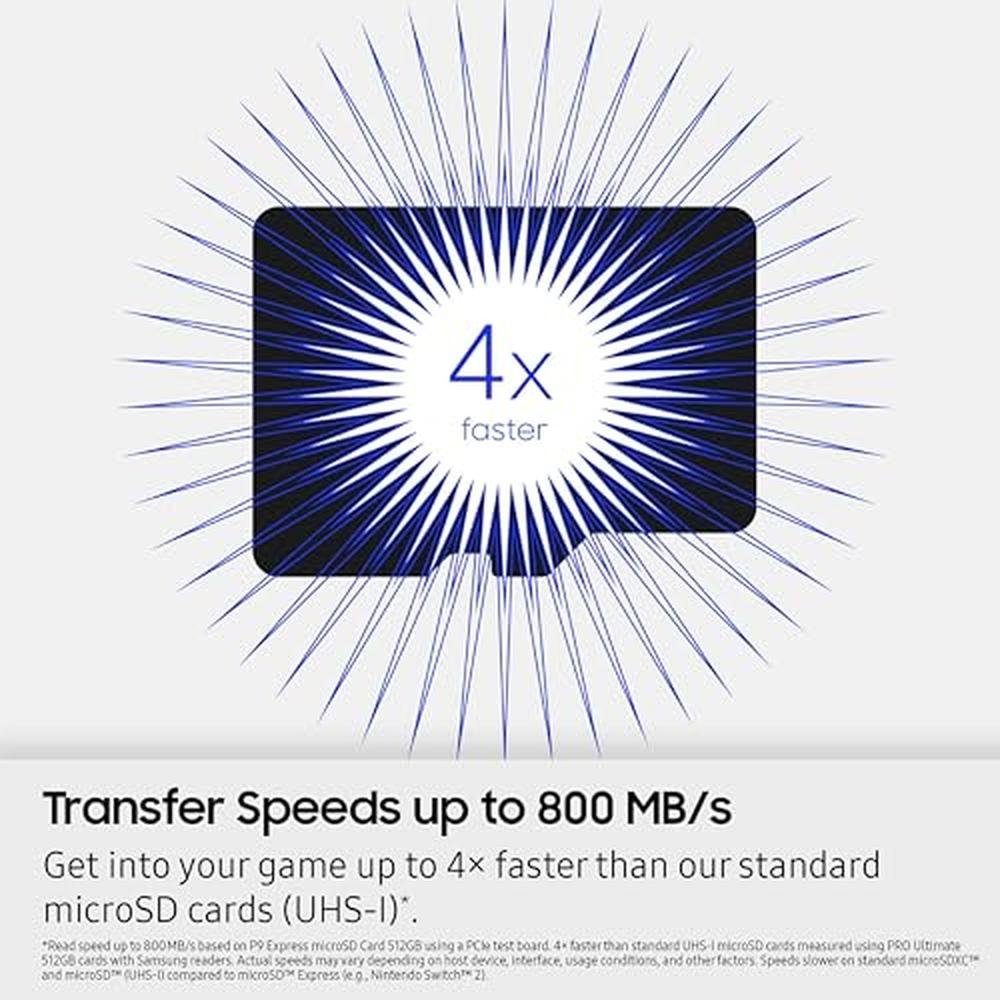 Samsung P9 Express microSD Express Card, 256GB microSDXC Memory Card ...