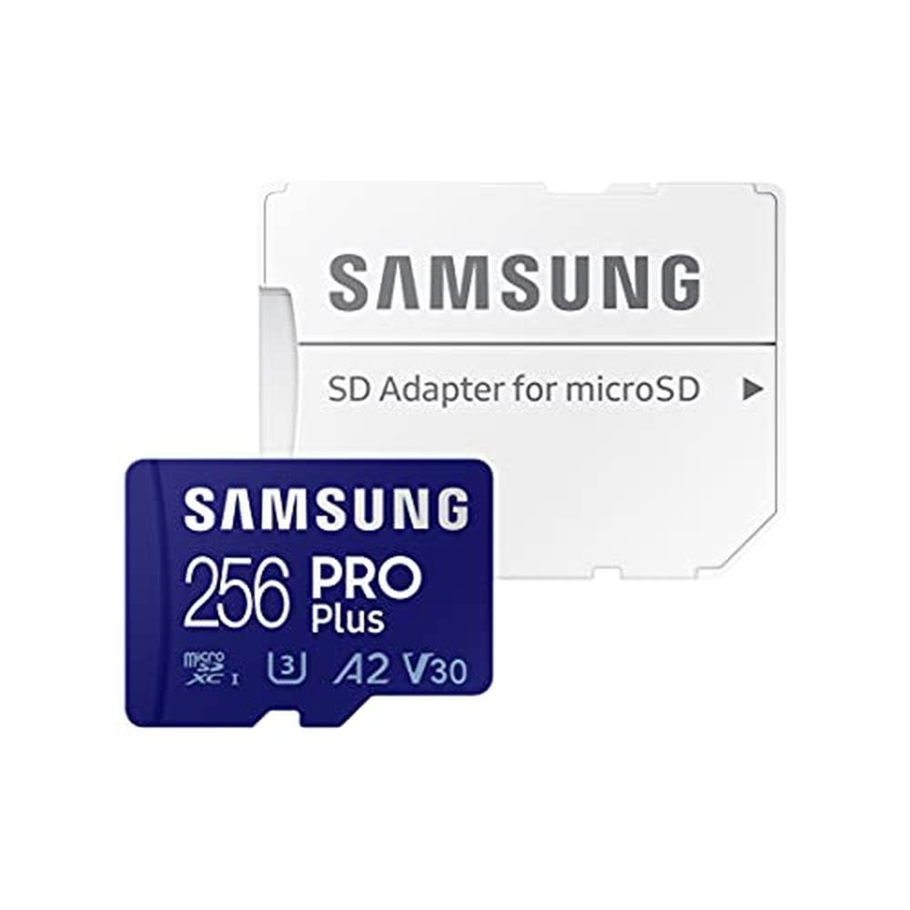 Samsung PRO Plus + Adapter 256GB microSDXC Up to 160MB/s UHS-I, U3, A2 ...