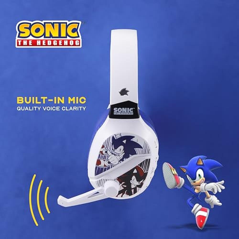 Sonic The Hedgehog Wireless Gaming Headset with Bluetooth, Low Latency ...