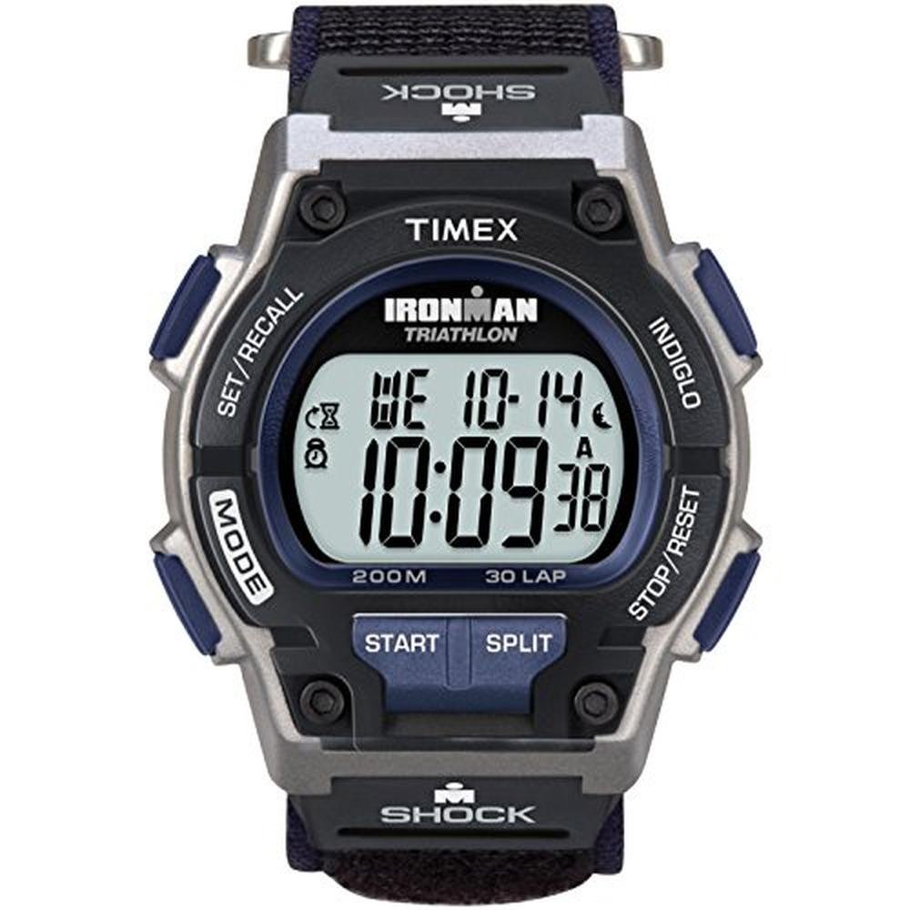 Timex Men's Ironman Triathlon Endure 30 Shock 42mm Watch Black & Silve ...