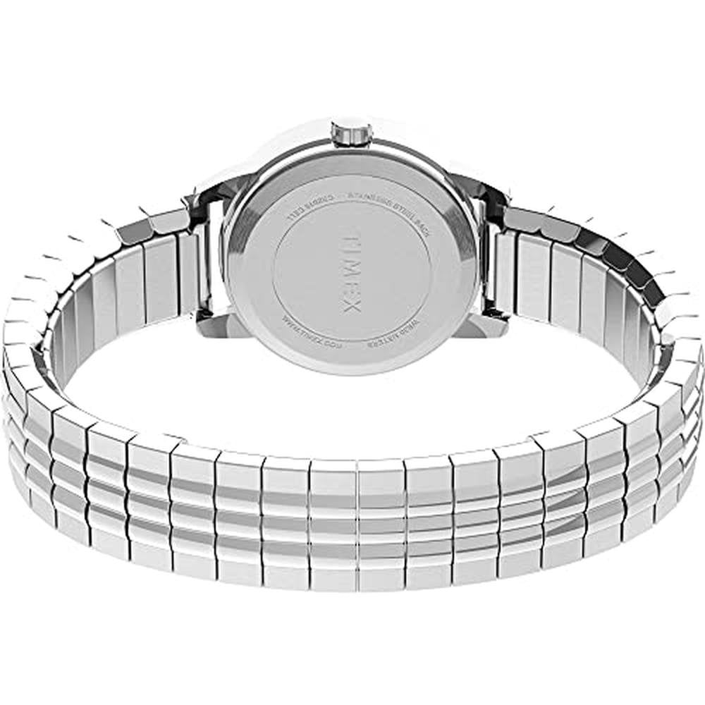 Timex Women's Easy Reader 25mm Perfect Fit Watch Silver-Tone Case Whit ...