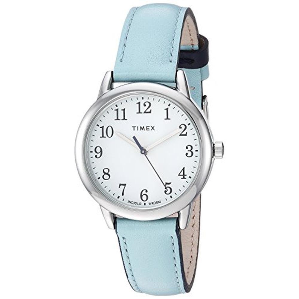 Timex Women's Easy Reader 30mm Watch Silver-Tone Case White Dial with ...