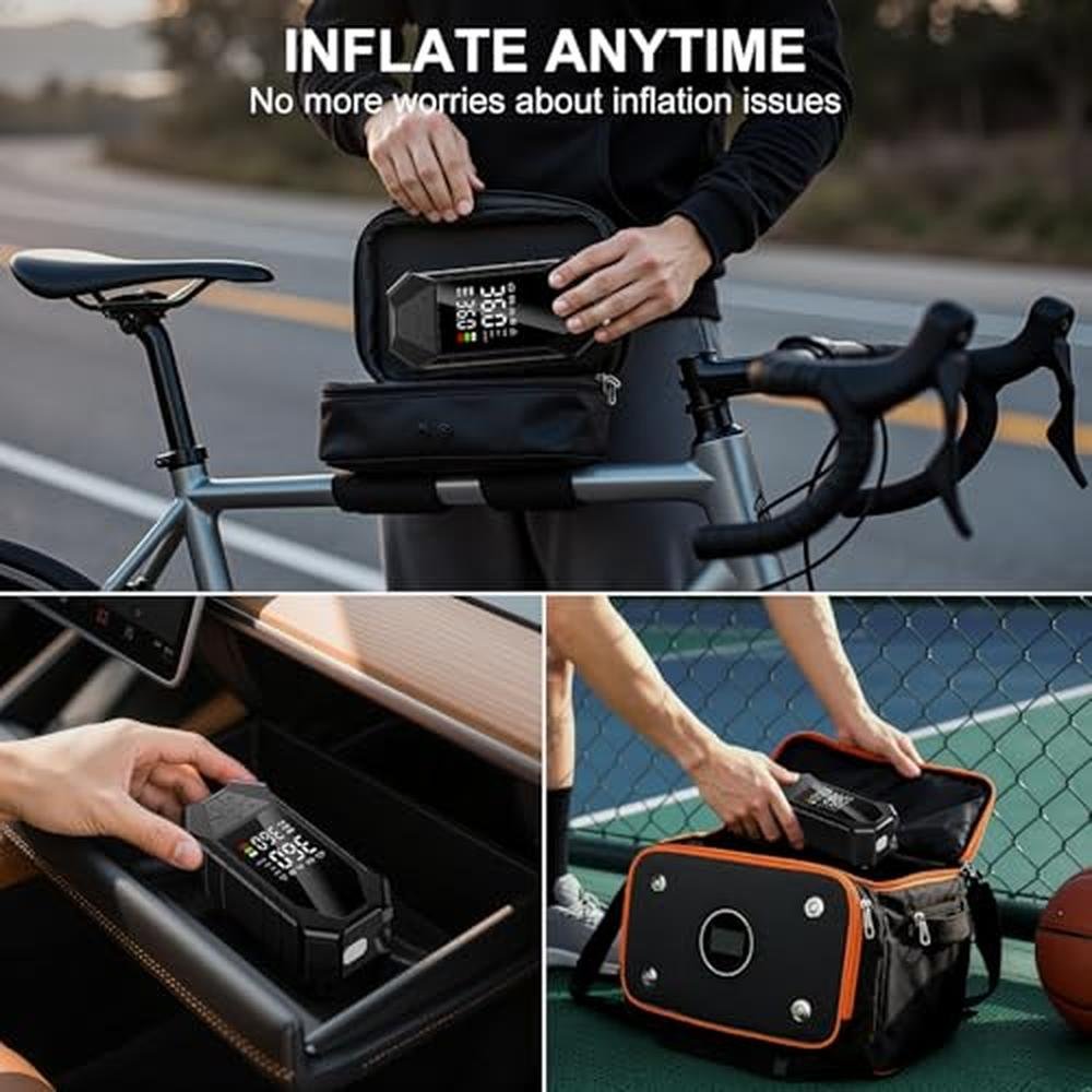 Air Pump | Portable 150 PSI Air Compressor with LED Lights and Smart ...