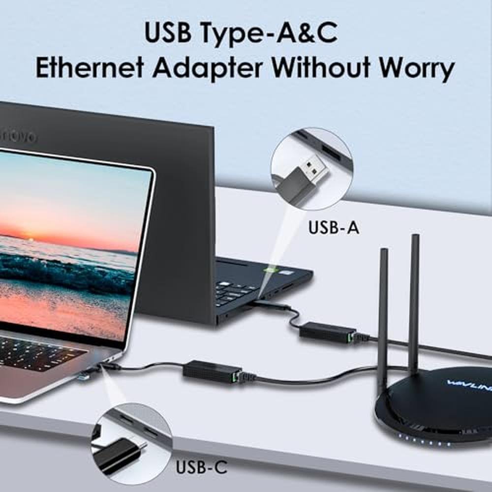 Adapter Ethernet | WAVLINK 2.5G USB LAN Adapter | High-Performance USB ...