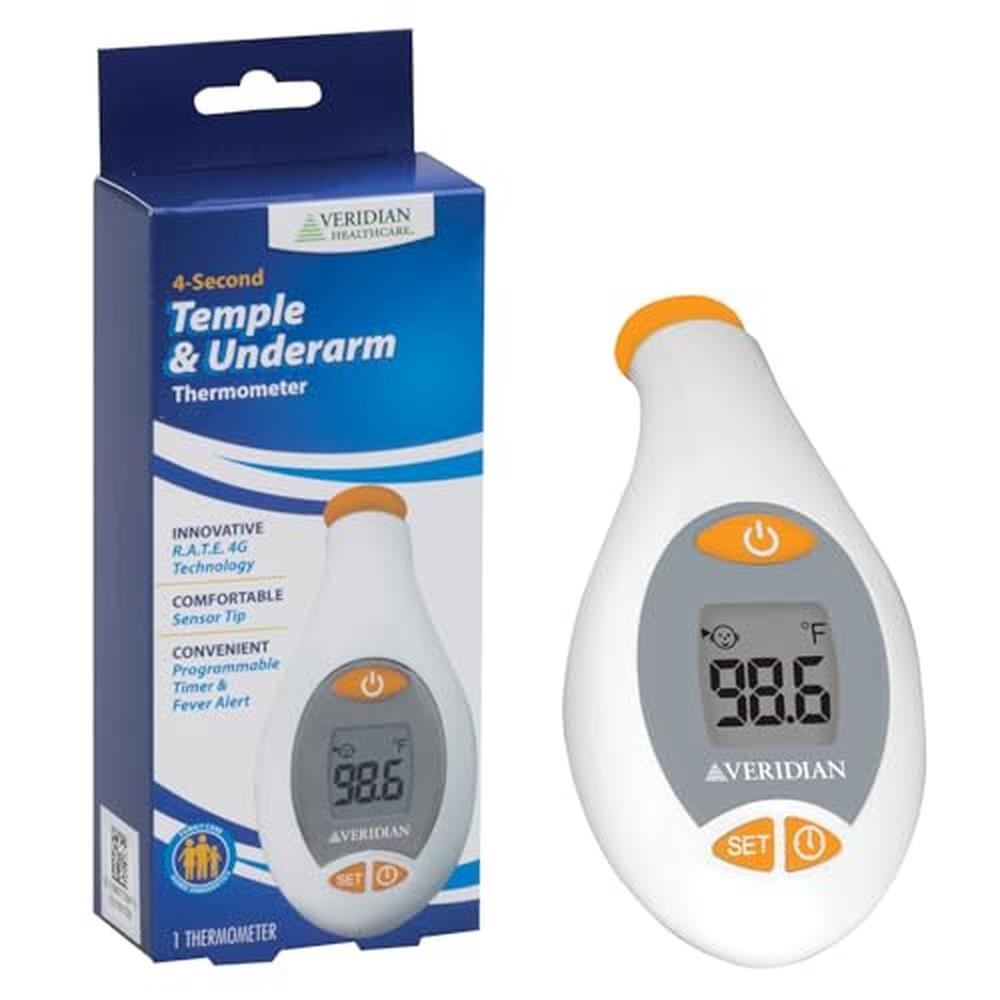 Veridian Healthcare Temple Underarm Thermometer | Infrared Measurements ...