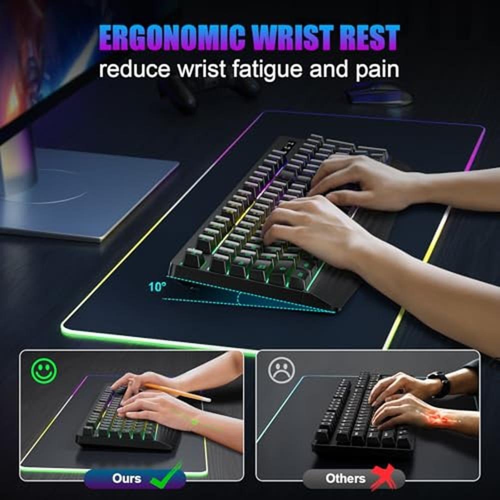 Keyboard Gaming | Wireless Gaming Keyboard RGB Single Color Backlit ...