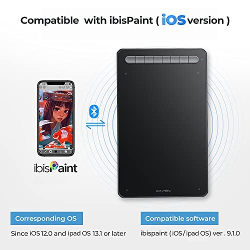 XPPen Drawing Tablet Deco MW Bluetooth Wireless Computer Graphics Tabl ...