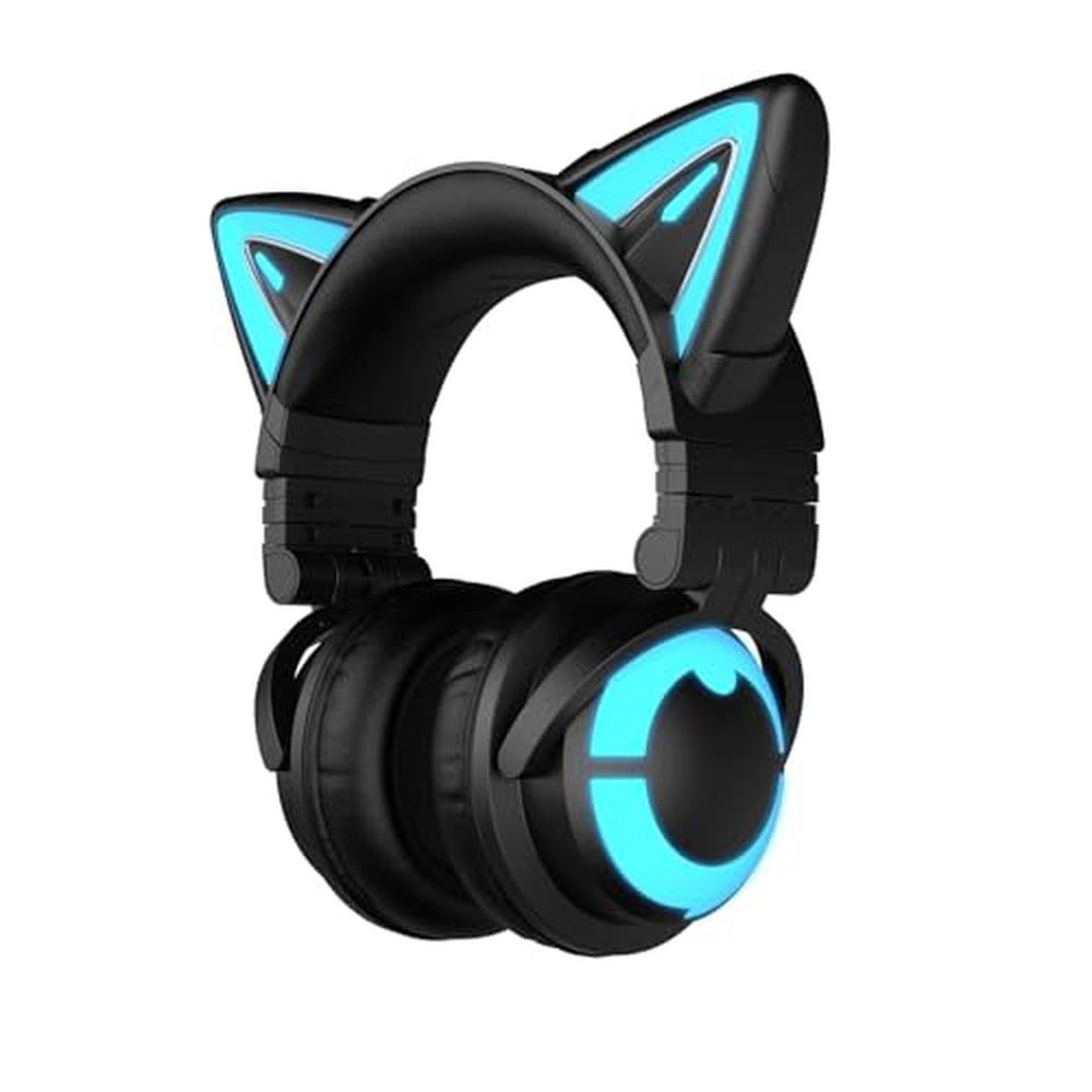 YOWU Cat Ear Headphones, Cute Cat Ear Gaming Headsets with Bluetooth 5 ...
